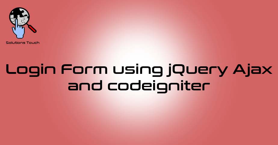 Login Form using jQuery Ajax and codeigniter
